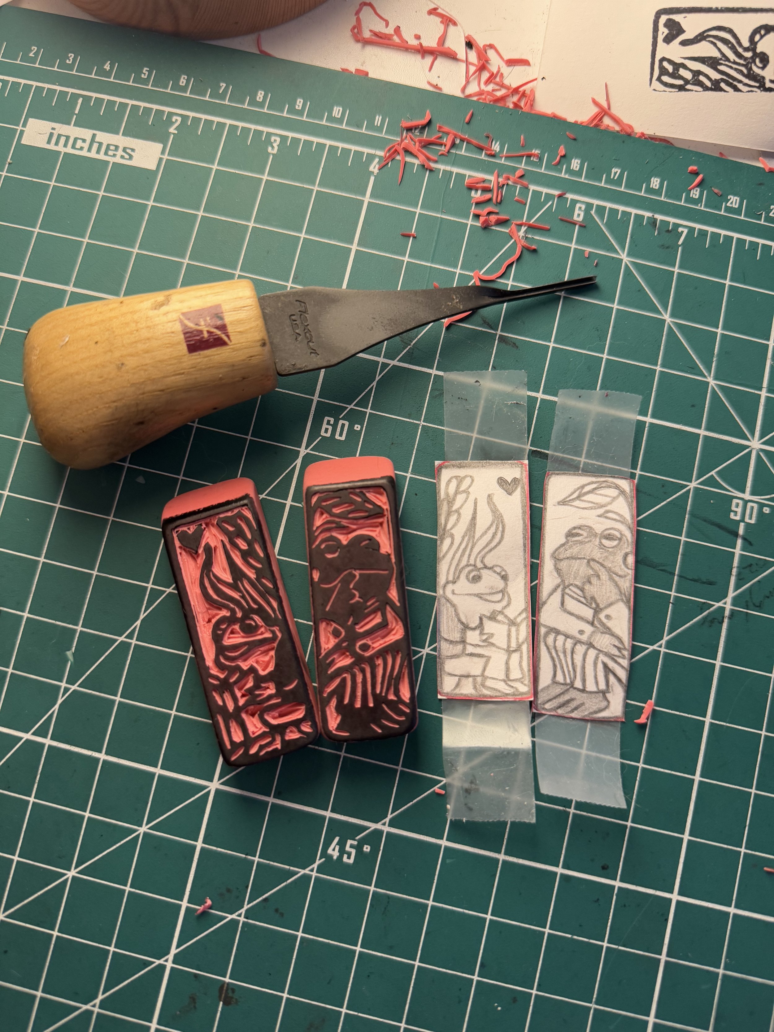 How to carve your own eraser stamps — kintsugi print studio