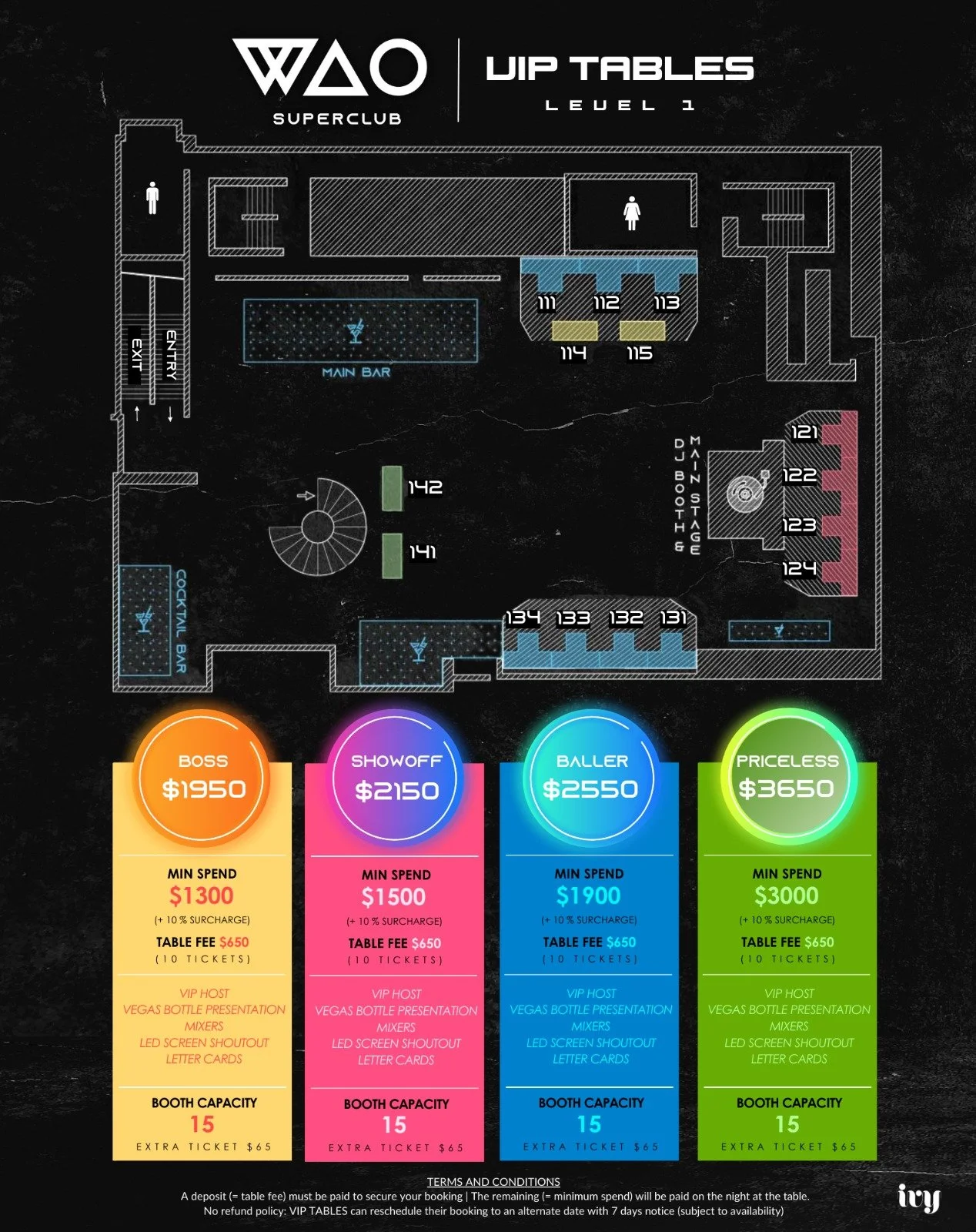 VIP Bookings — WAO Superclub