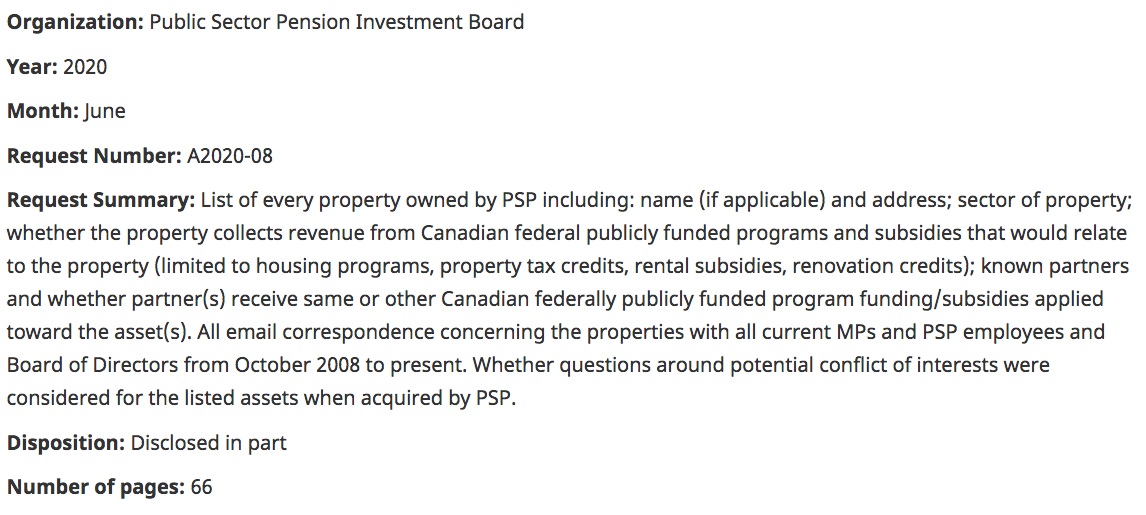 PSP's Investment in Starlight — PSP Displaces Tenants