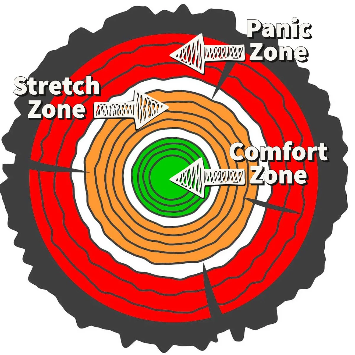 The Comfort Zone, Stretch Zone, and Panic Zone — Forest Healing