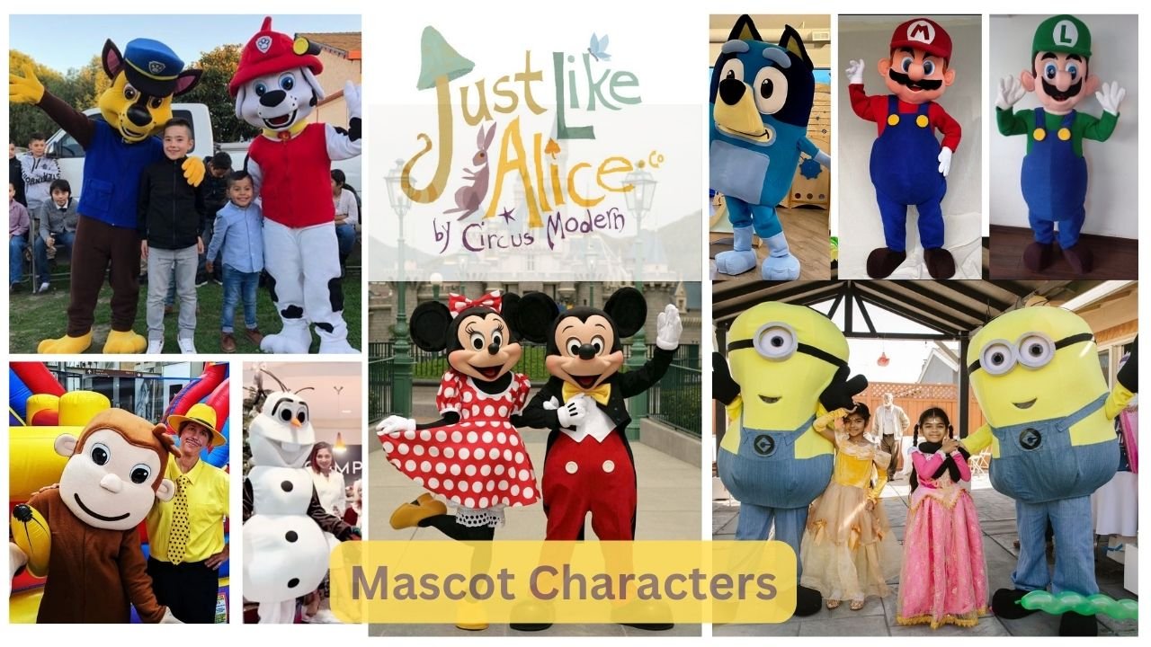 Mascots - Children's Party Characters | JUST LIKE ALICE Amazing ...