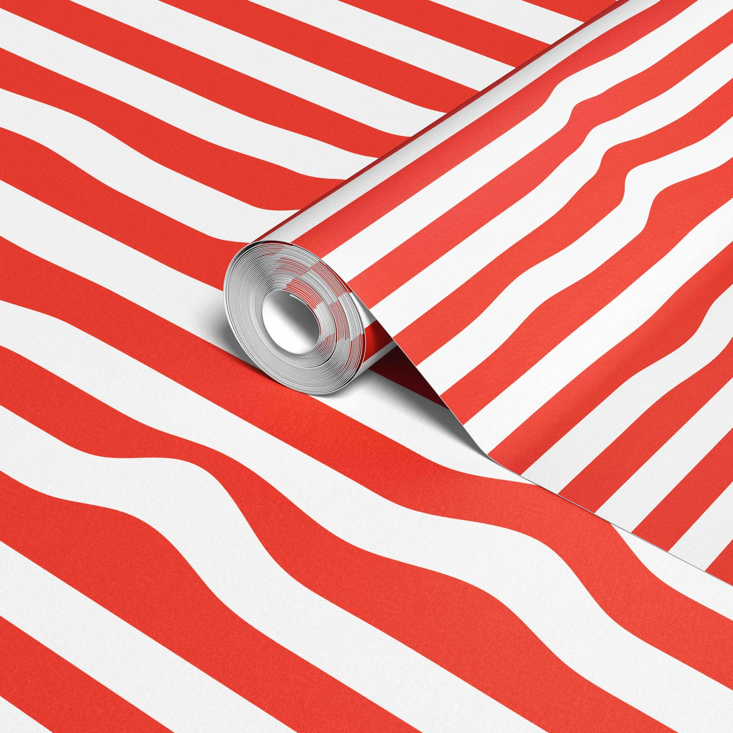 Red And White Stripes Wallpaper