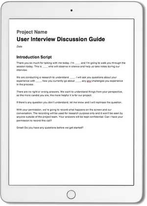 UX Research Templates