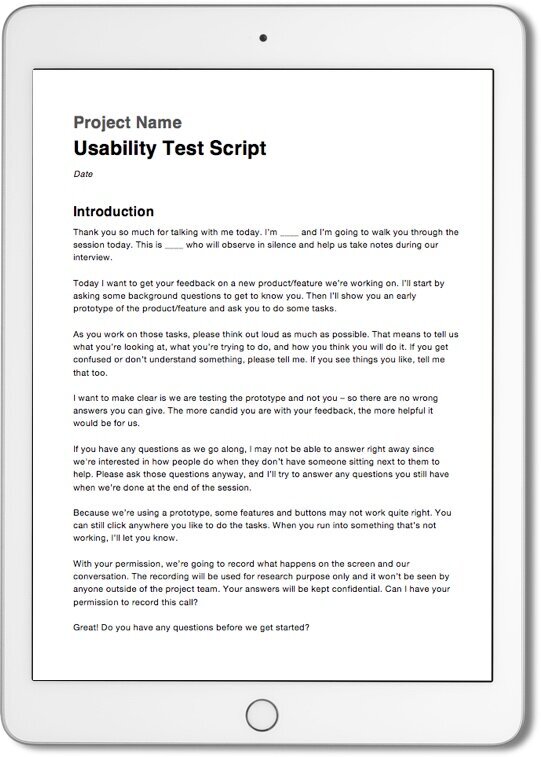 UX Research Templates