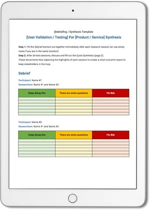 UX Research Templates