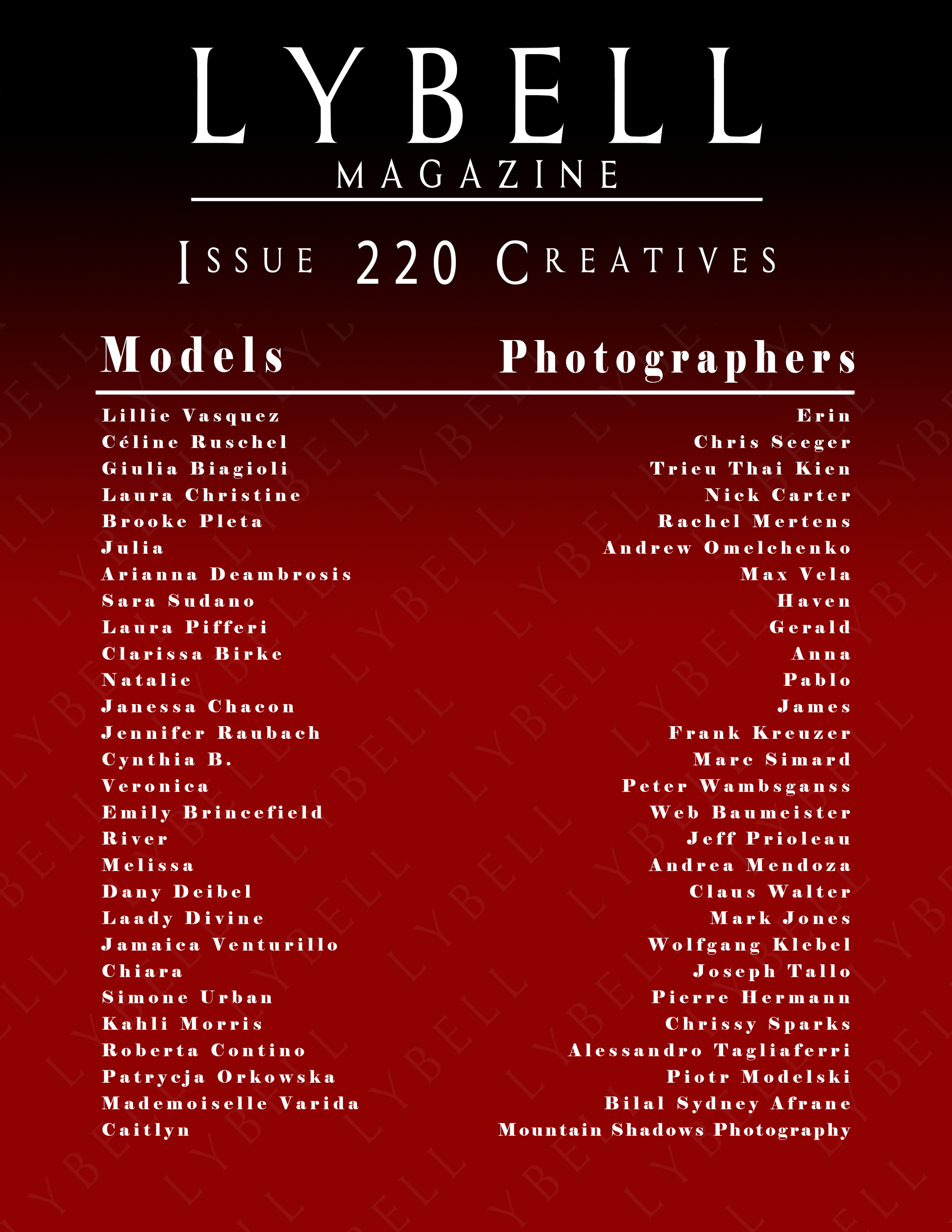 Issue 220 (Boudoir) — LYBELL Magazine