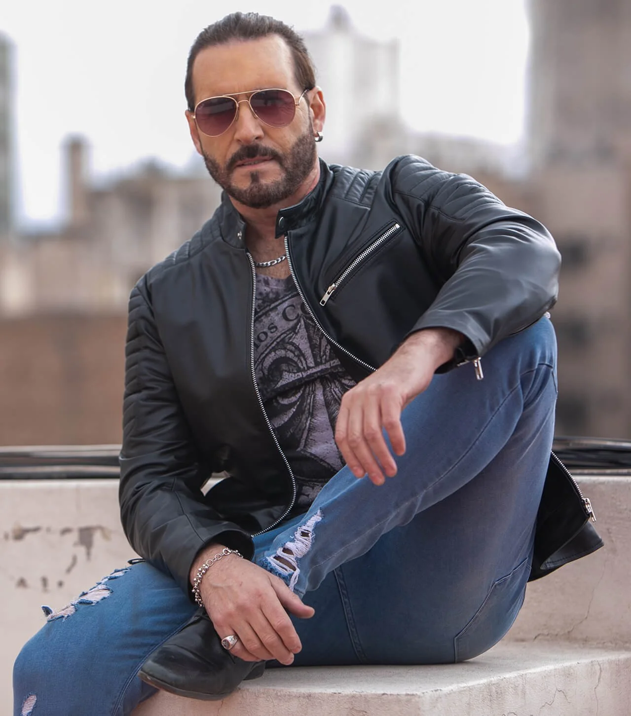 Luigi Calfskin Biker Jacket ll — LEATHER BY VAL