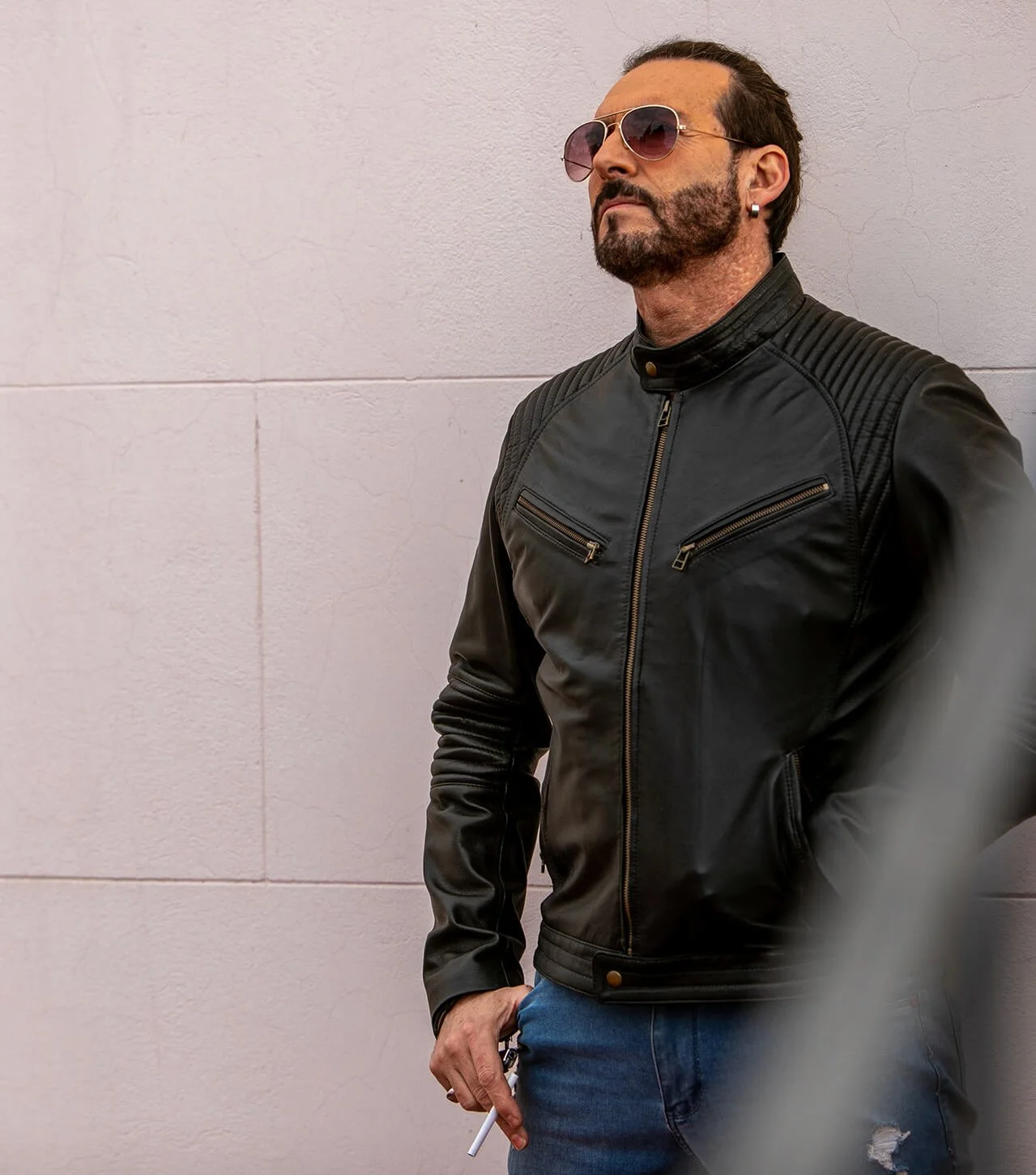 Luigi Calfskin Biker Jacket — LEATHER BY VAL