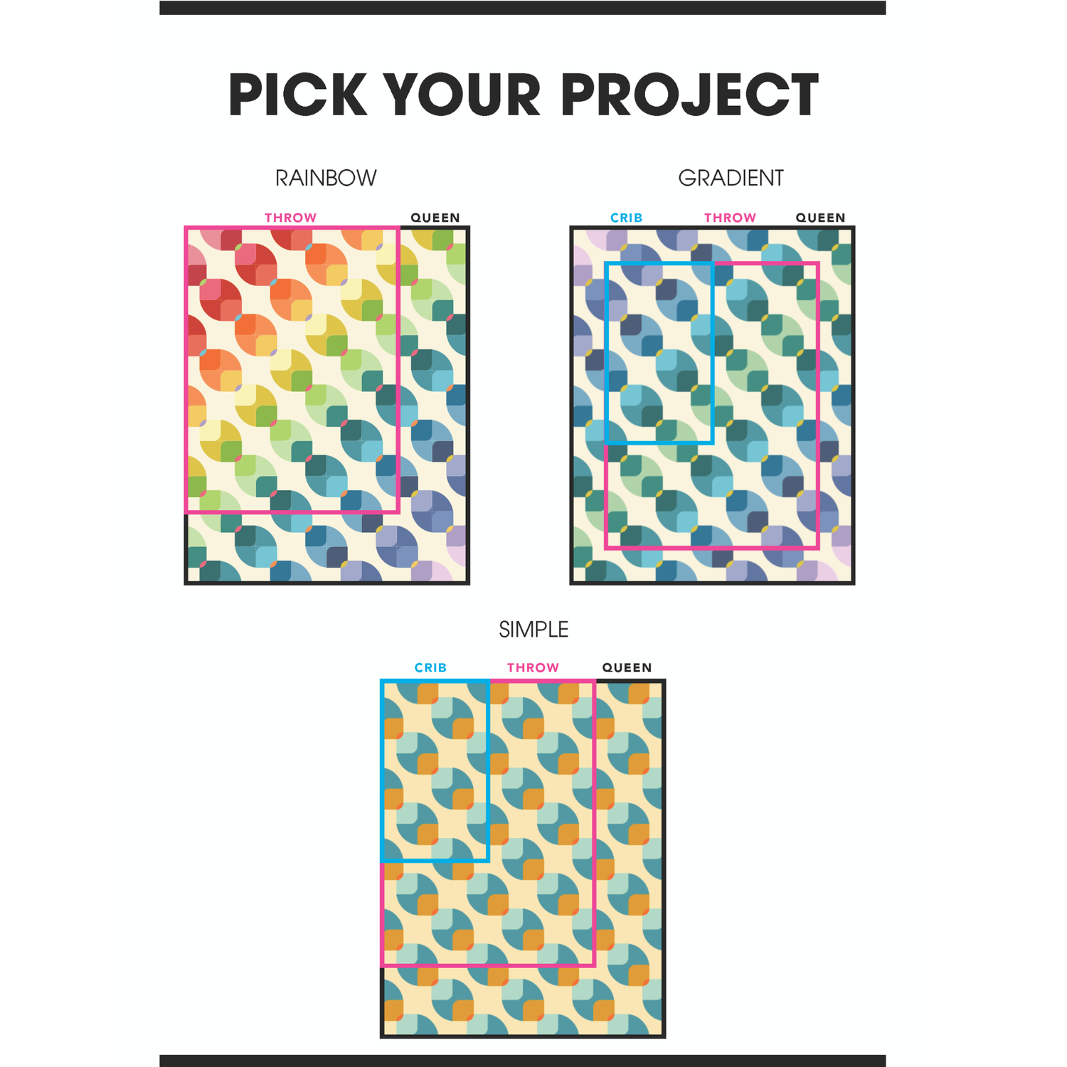 Shuttle PDF Quilt Pattern - Queen Size Quilt and Throw Size Quilt ...