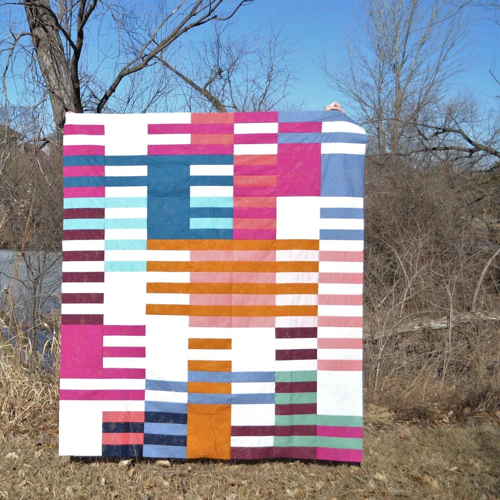 Color Connection Modern Quilt Pattern PDF - Queen, Throw, Baby Size ...