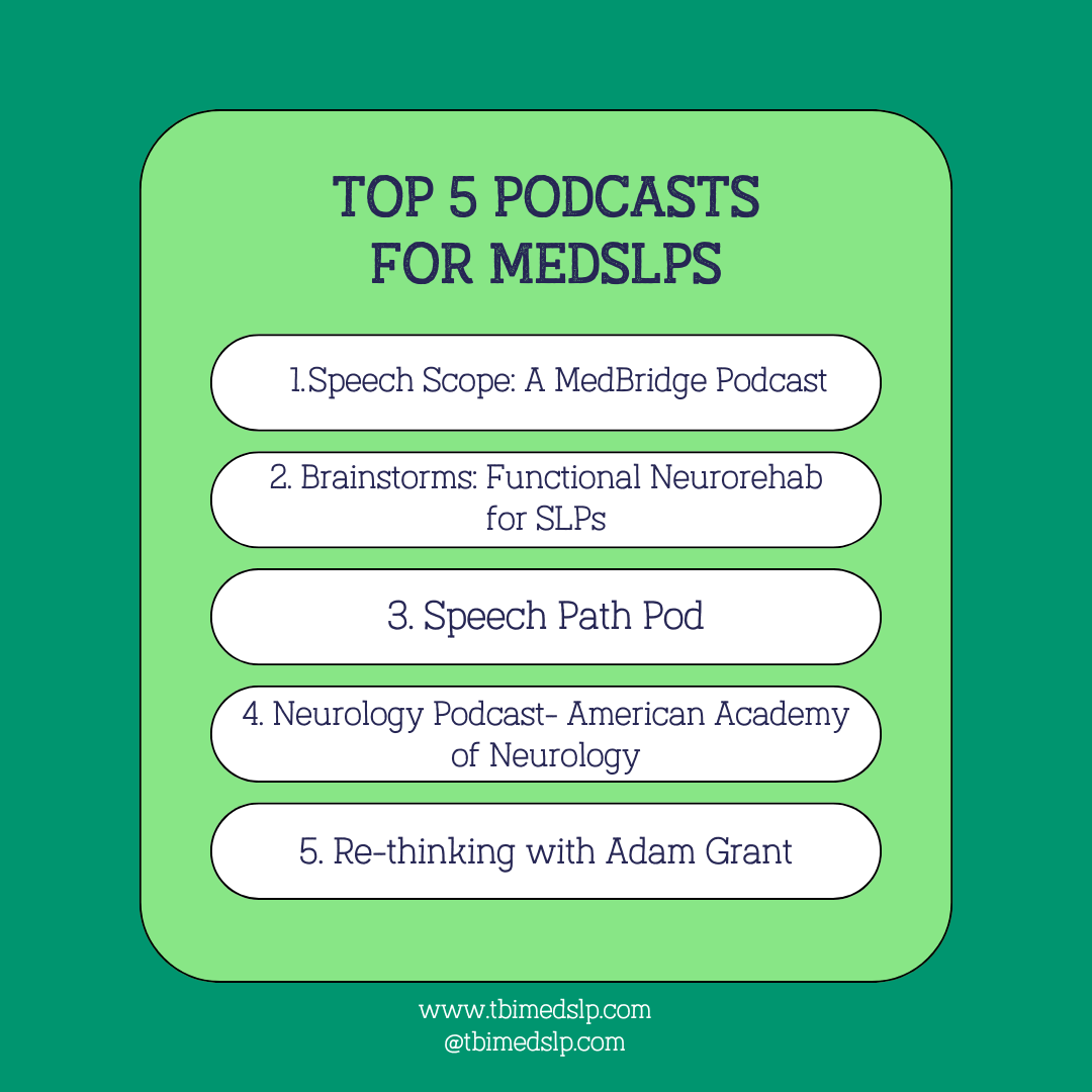 Top 5 Podcasts for Medical Speech Therapists {2024} — TBI MedSLP