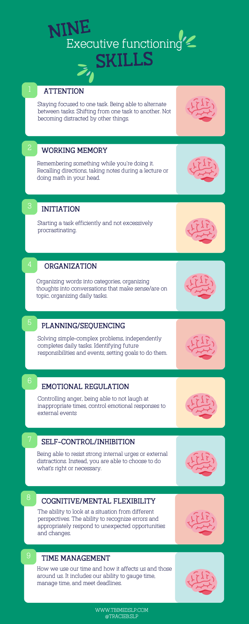 Executive function skills and Traumatic Brain Injury — TBI MedSLP