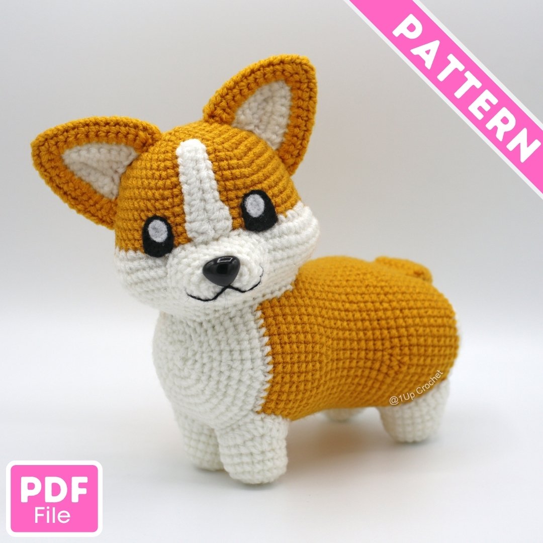 Crochet Pattern: Corgi Amigurumi Pattern PDF [ENGLISH] — 1Up Crochet