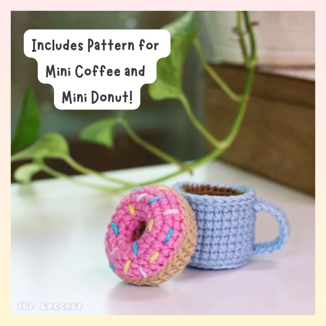 Crochet Pattern: Coffee Sippin Corgi PDF [ENGLISH] — 1Up Crochet