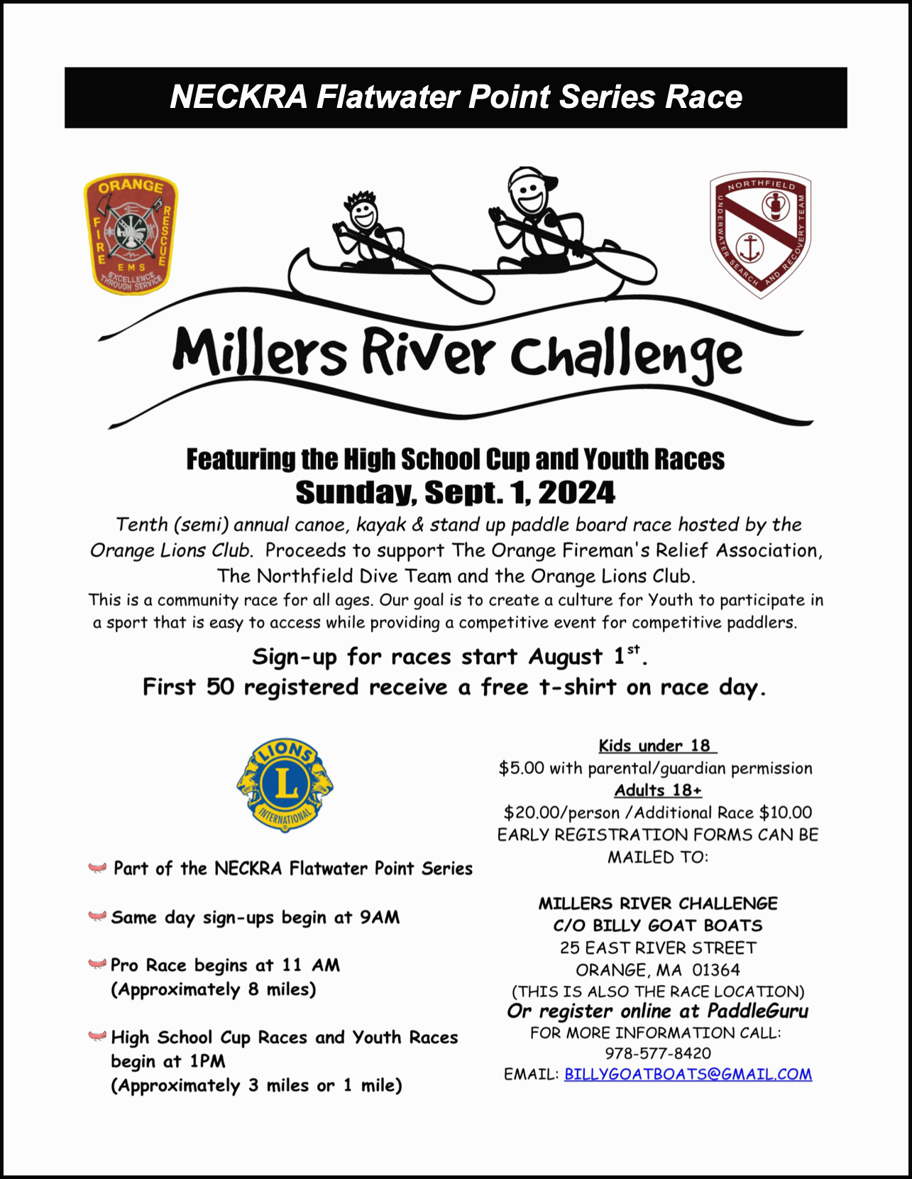 Millers River — NECKRA