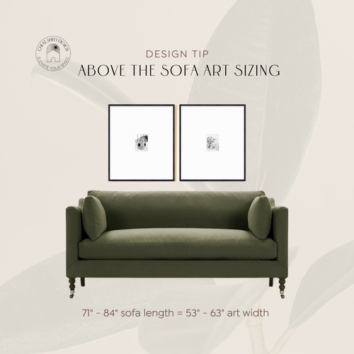 ABOVE THE SOFA ART SIZING + 12 Large-Scale Art and Gallery Wall ...