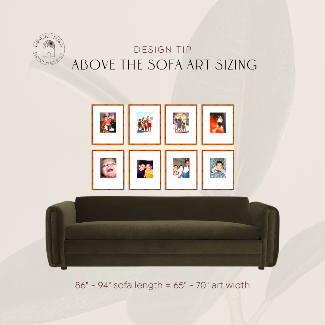 ABOVE THE SOFA ART SIZING + 12 Large-Scale Art and Gallery Wall ...