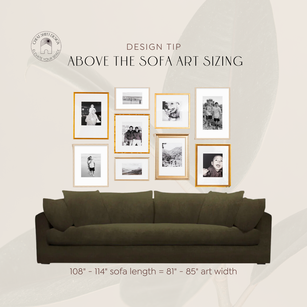 ABOVE THE SOFA ART SIZING + 12 Large-Scale Art and Gallery Wall ...