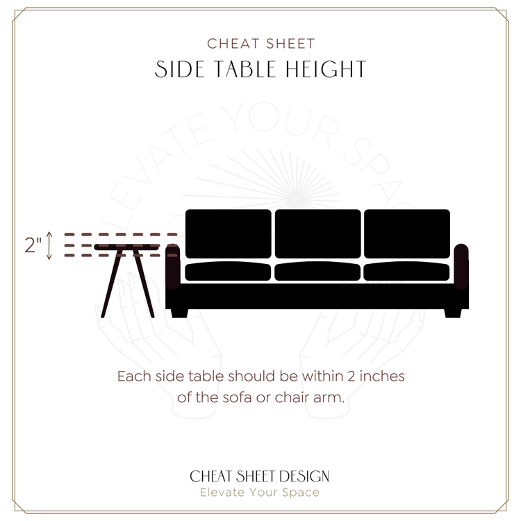 SIDE TABLE HEIGHT + 6 favorites under $500! — Cheat Sheet Design