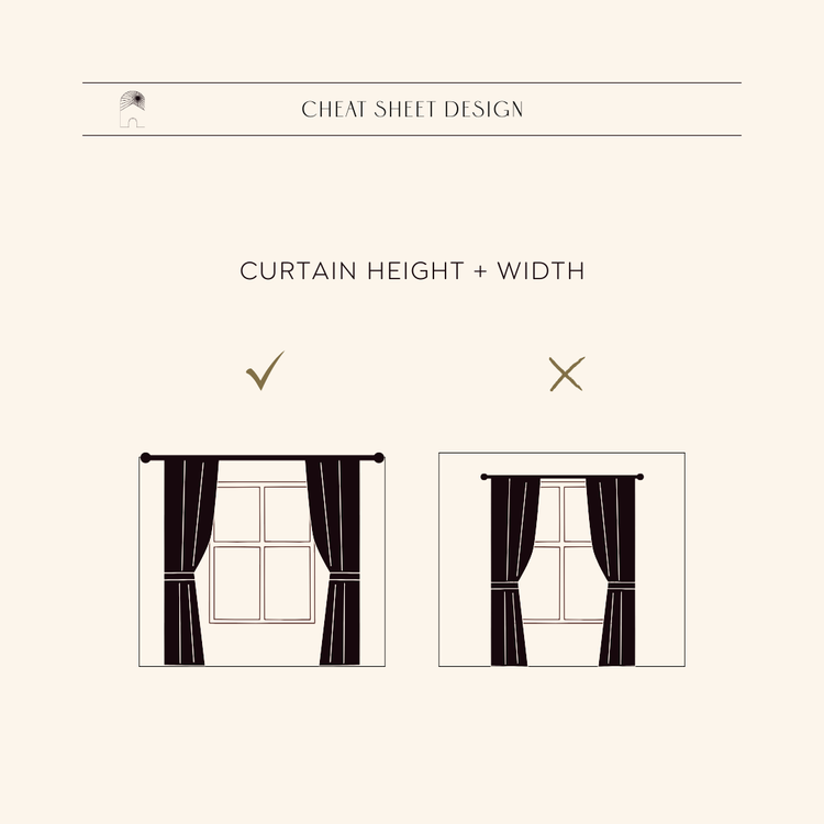 CURTAIN HEIGHT and WIDTH + linked favorites! — Cheat Sheet Design