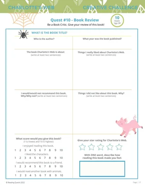 Charlotte's Web - Free Printables (+PDF) _ Reading Quests