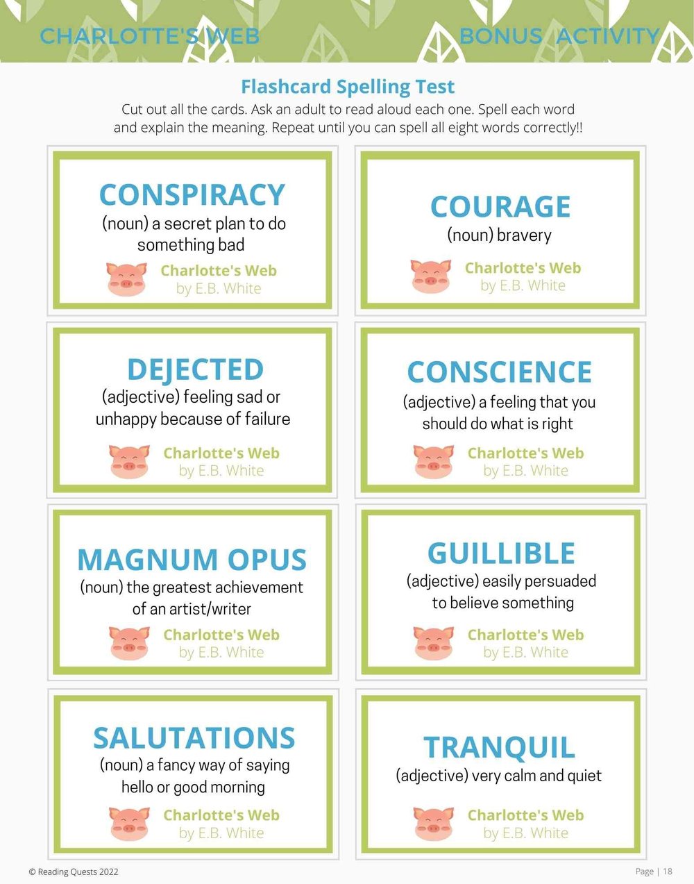 Charlotte's Web - Free Printables (+PDF) _ Reading Quests