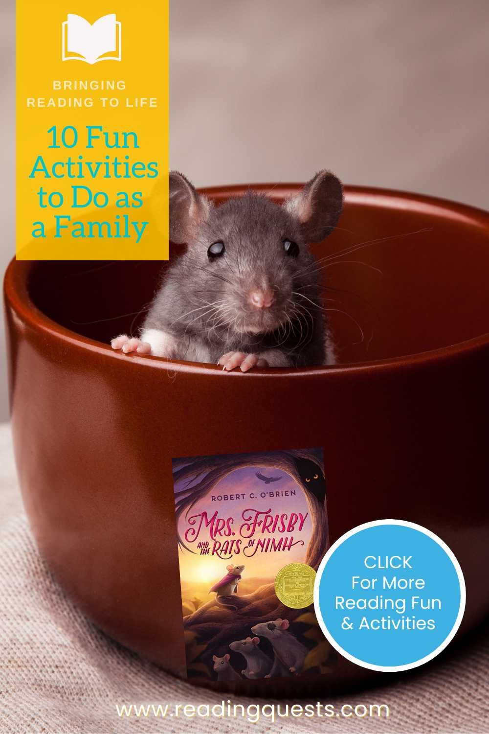Book-Themed Activities for Mrs Frisby and the Rats of NIMH _ Reading Quests