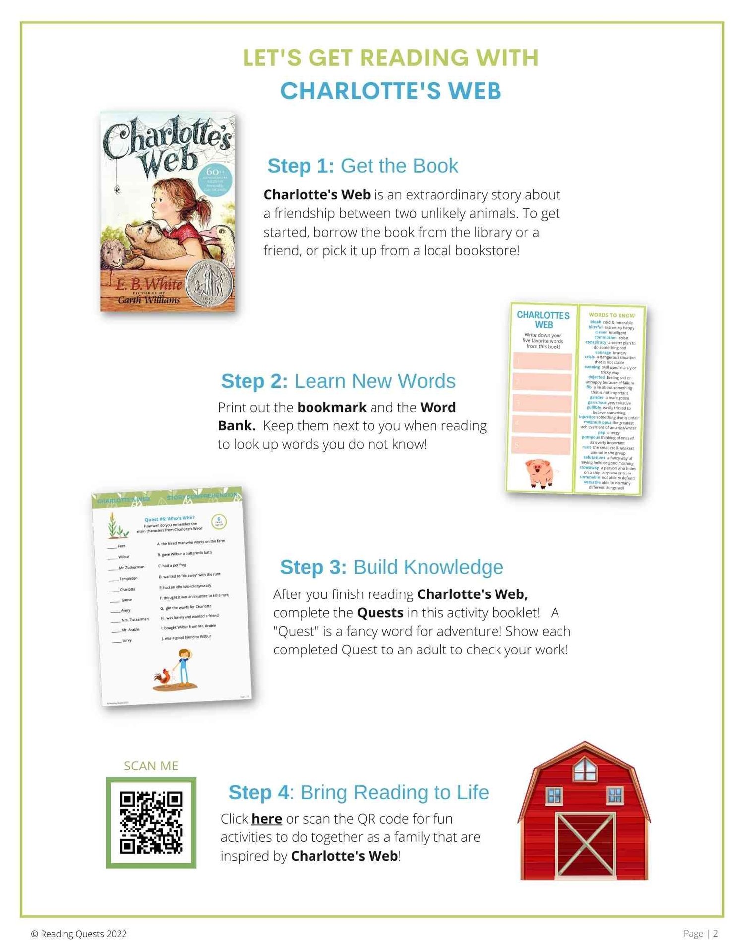 Charlotte's Web - Free Printables (+PDF) _ Reading Quests