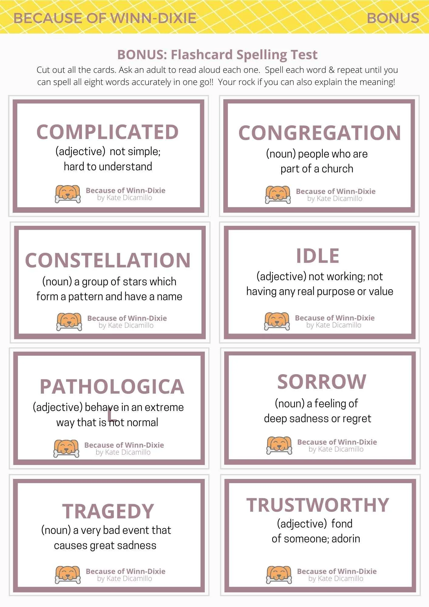 Because of Winn Dixie - Free Book Study (+PDF) _ Reading Quests