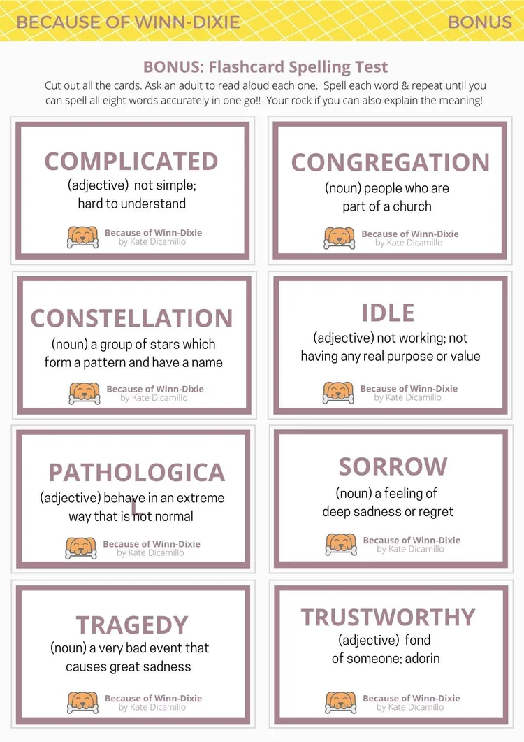 Because of Winn Dixie - Free Book Study (+PDF) _ Reading Quests