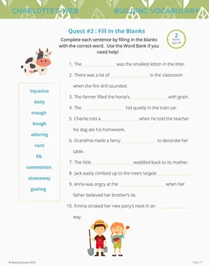 Charlotte's Web - Free Printables (+PDF) _ Reading Quests