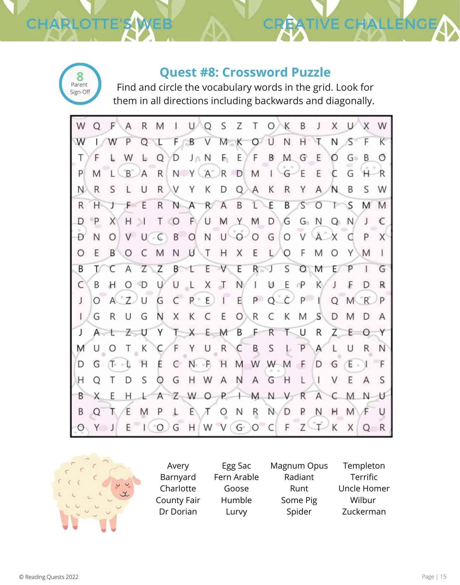 Charlotte's Web - Free Printables (+PDF) _ Reading Quests