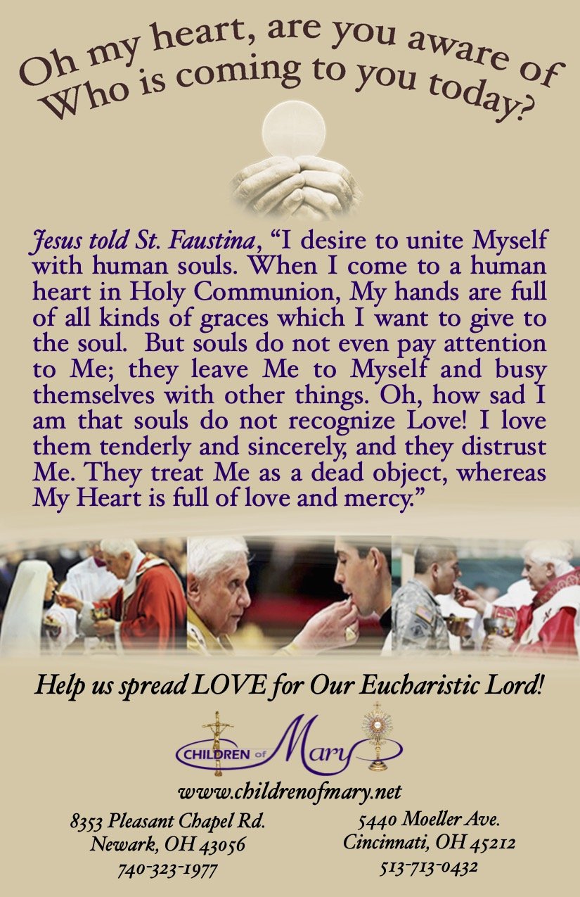 Communion Prayer (*In English or Spanish) — Children of Mary