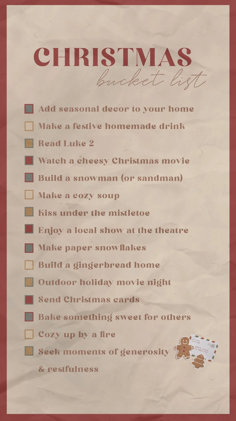 Christmas Bucket List | 2022 — ALLISON