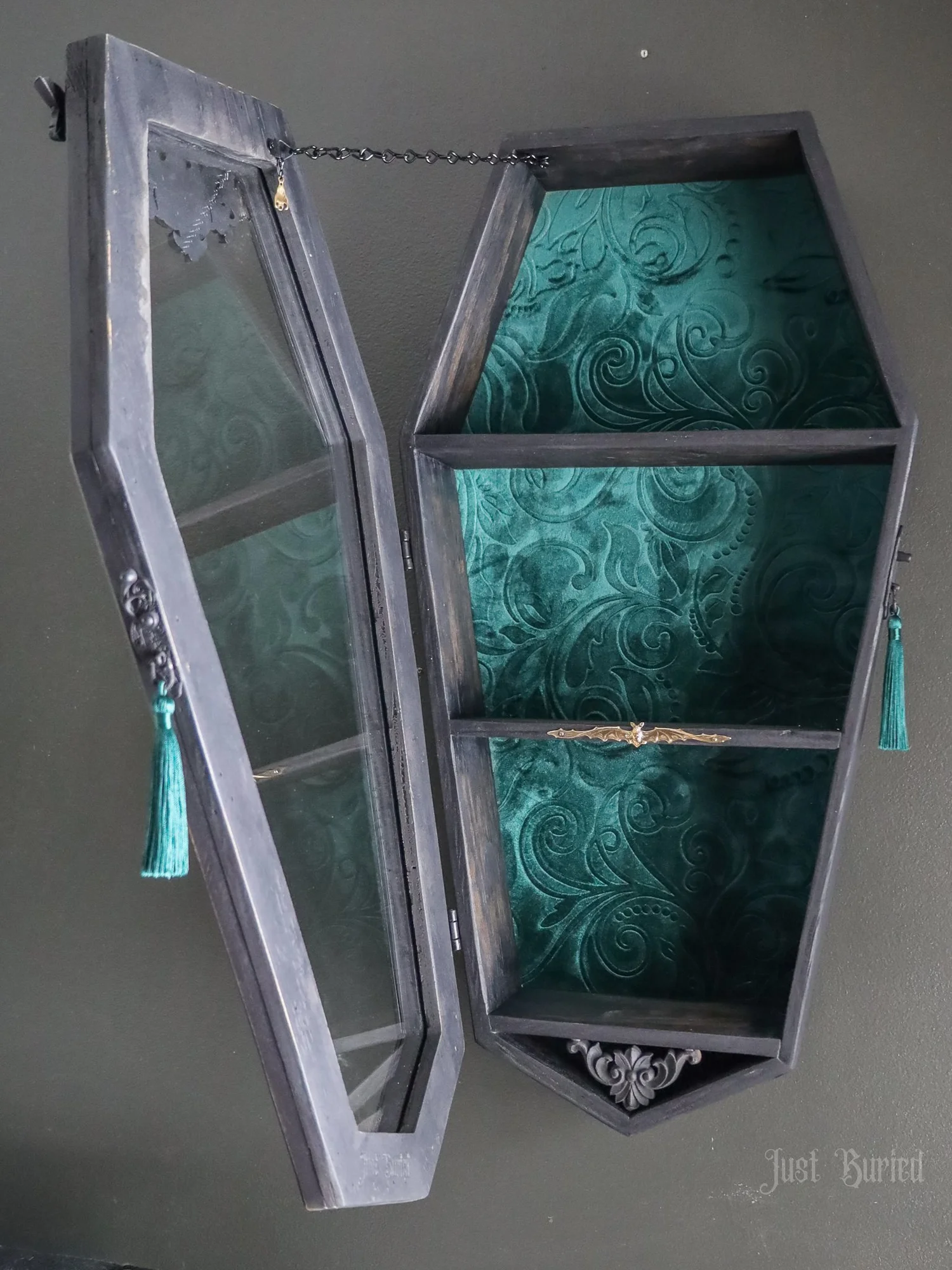 Double Door Coffin Curio Cabinet - PREORDER — Just Buried Co.
