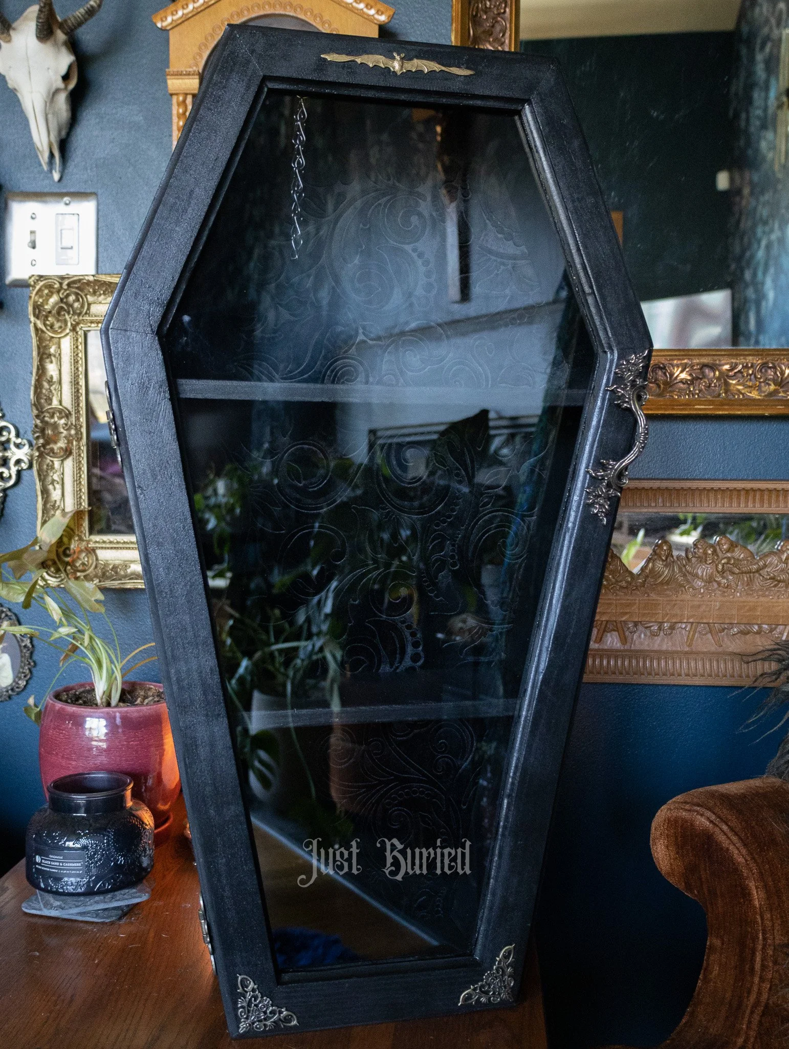 Double Door Coffin Curio Cabinet - PREORDER — Just Buried Co.