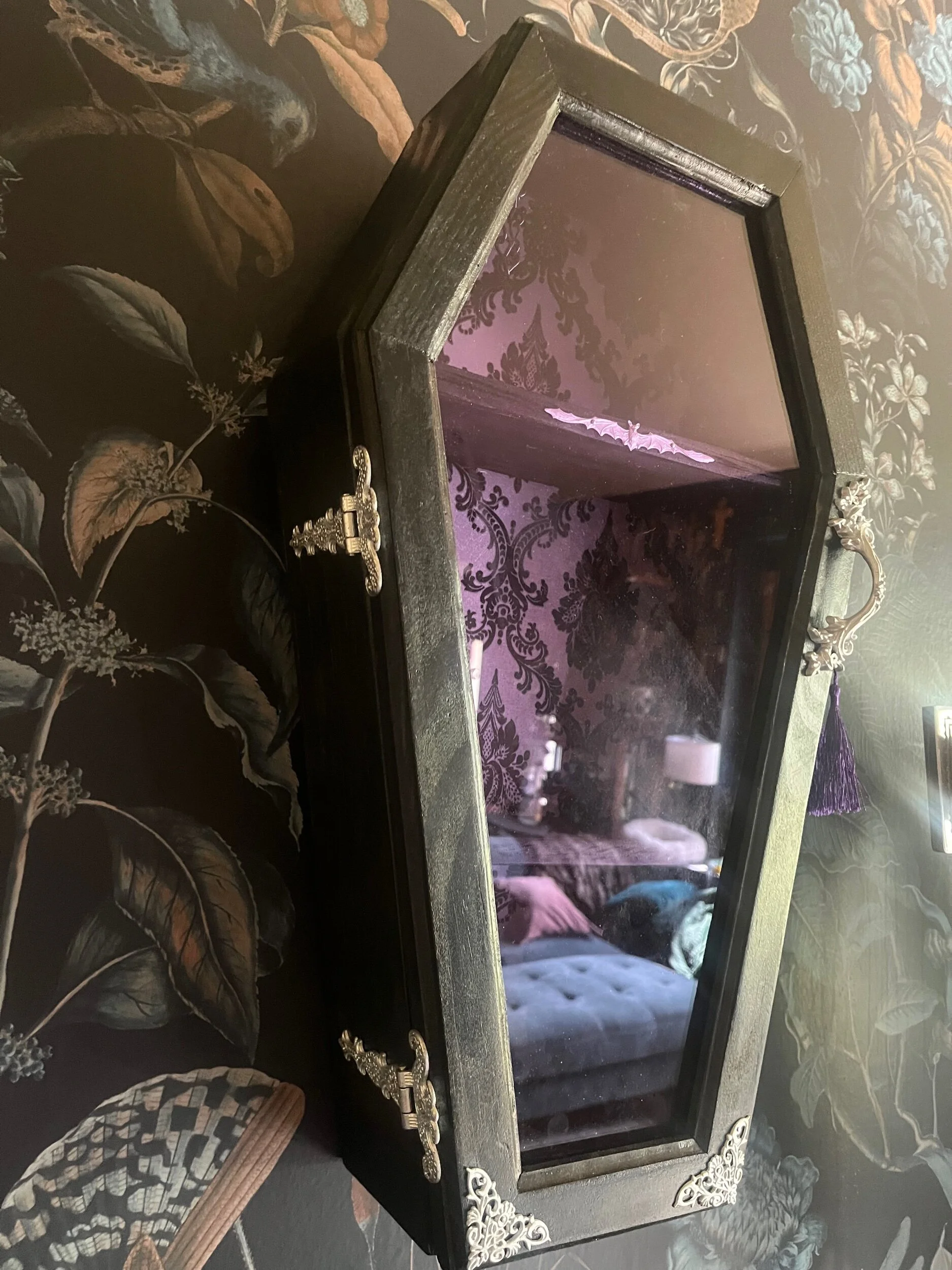 Double Door Coffin Curio Cabinet — Just Buried Co.