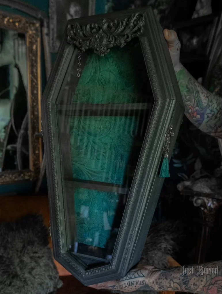 Double Door Coffin Curio Cabinet - PREORDER — Just Buried Co.