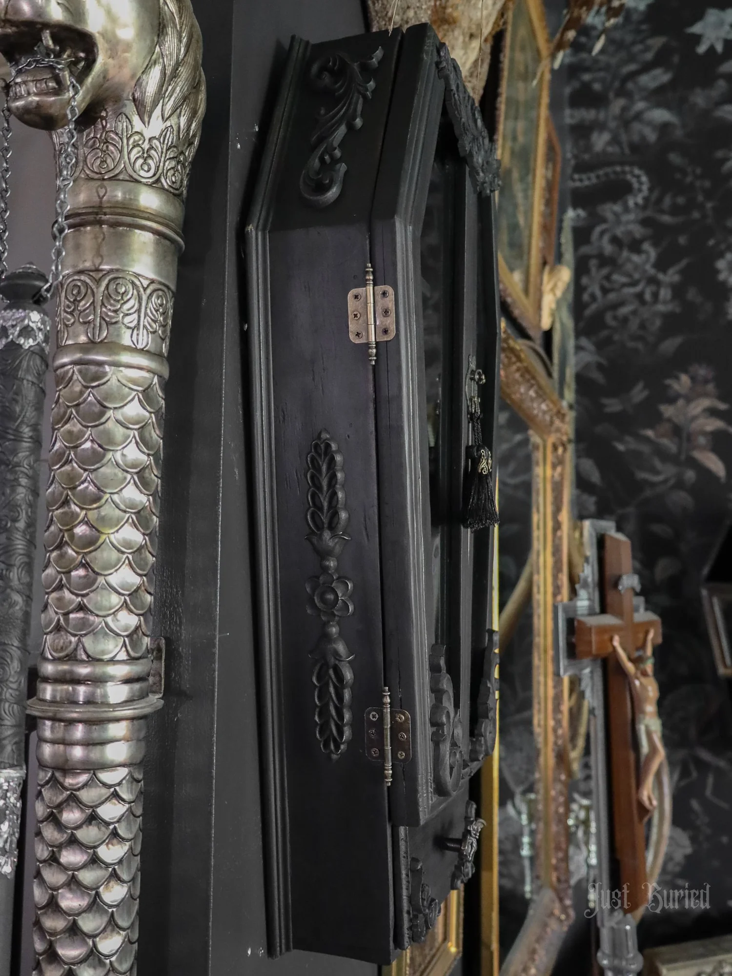 2 Ft Signature Bat Coffin Curio - PREORDER — Just Buried Co.