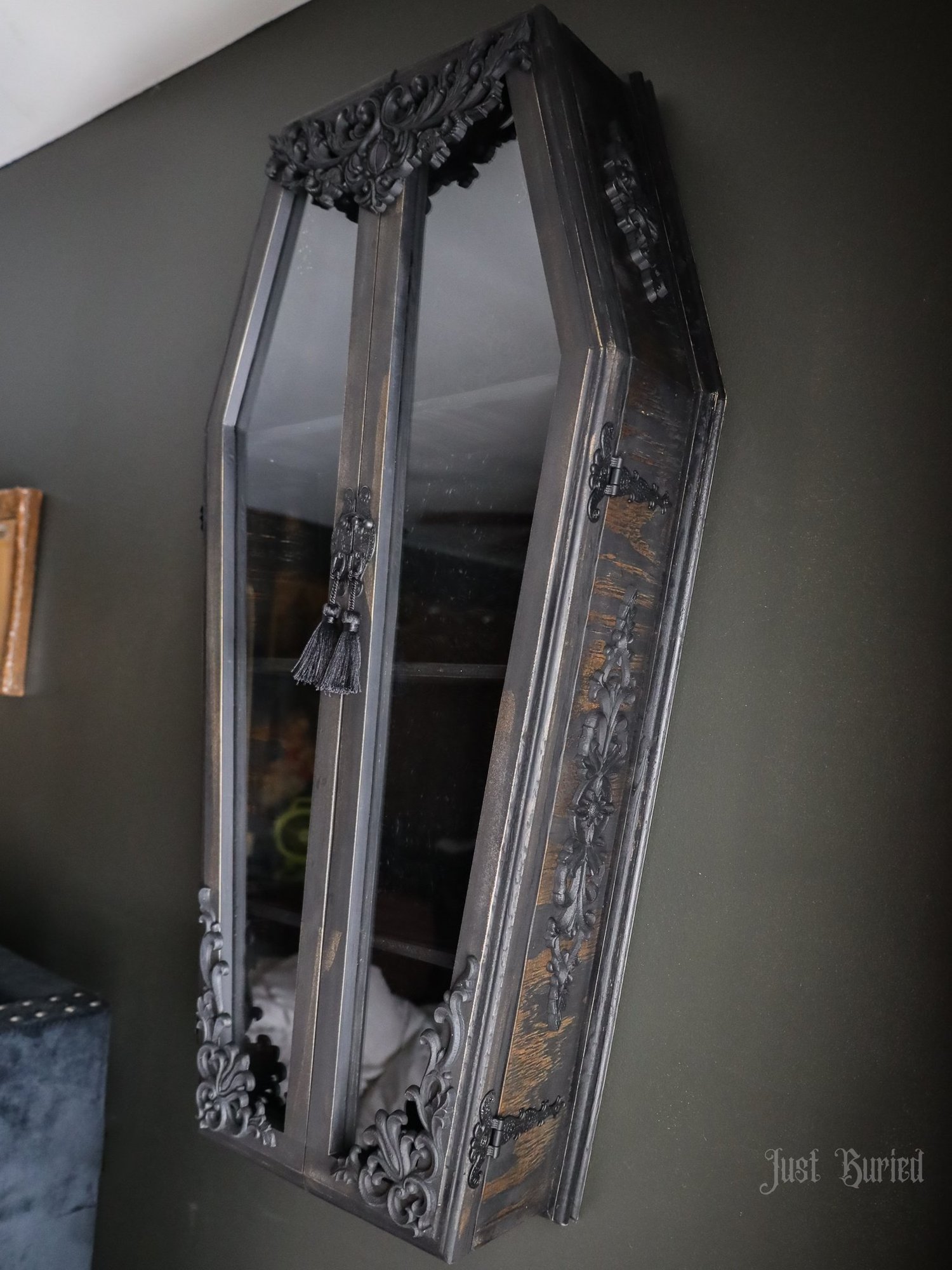 2 Ft Signature Bat Coffin Curio - PREORDER — Just Buried Co.