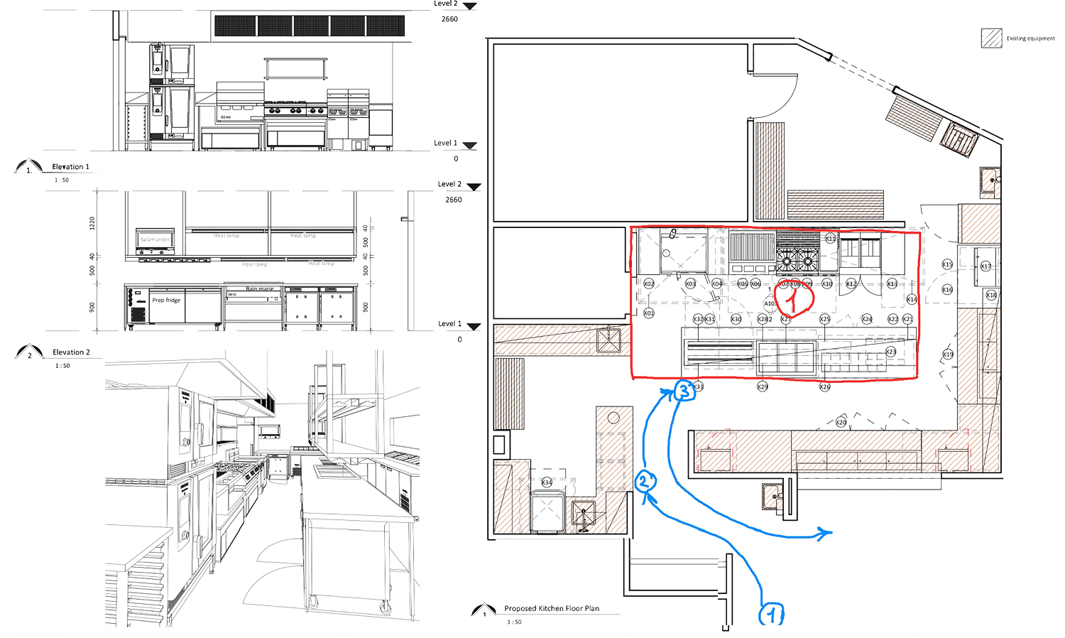 Open Commercial Kitchen Layouts