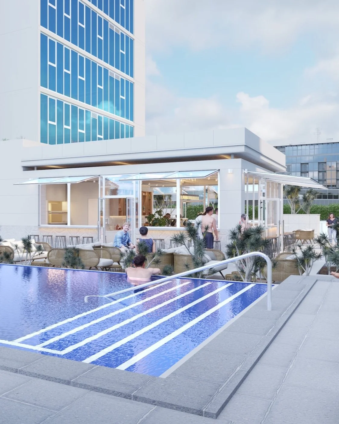 3D Design of Hilton Pool Bar | Hexa-Design — Hexa Design