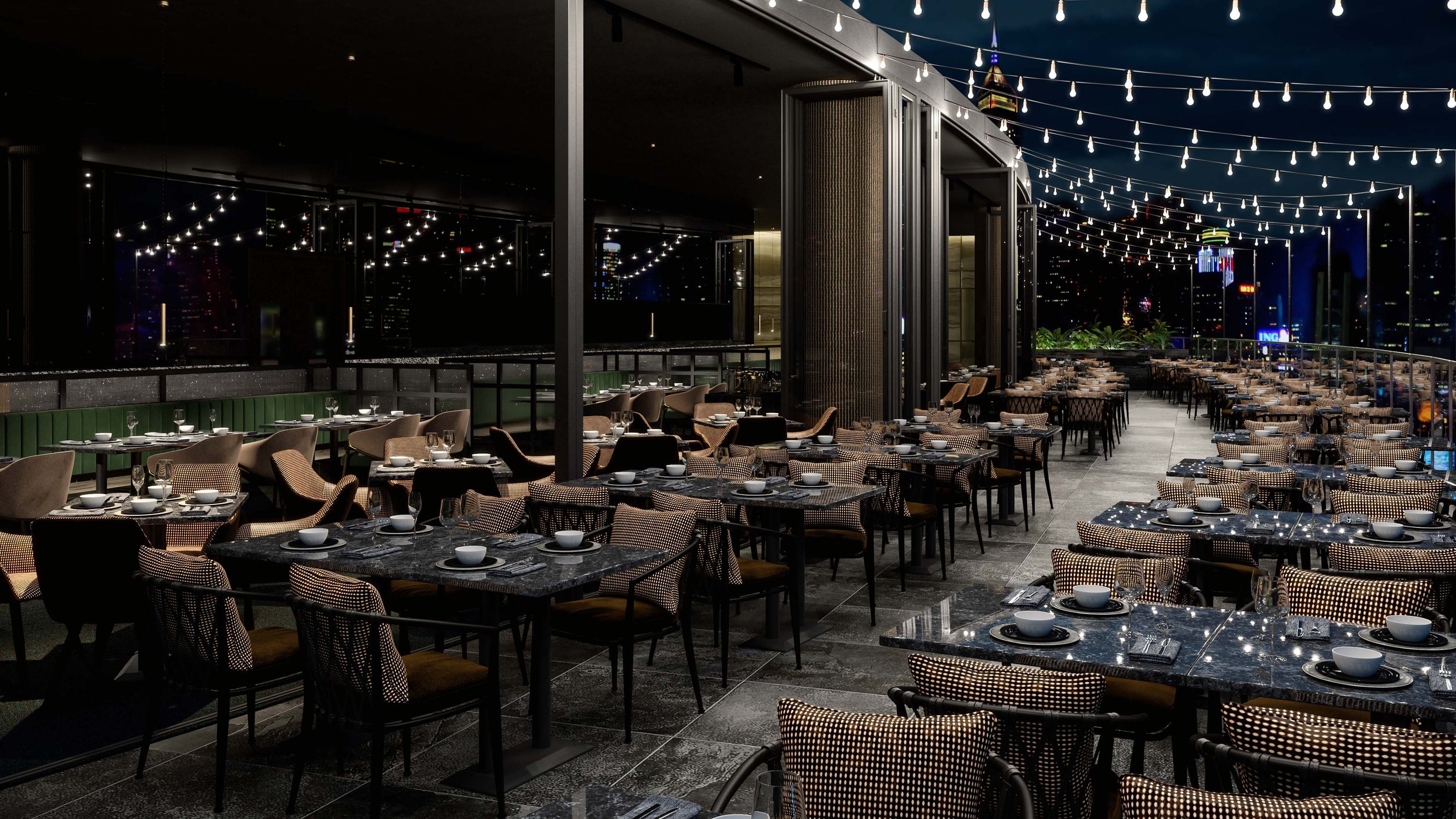 3D Interior Design of Rockpool Bar & Grill — Hexa Design