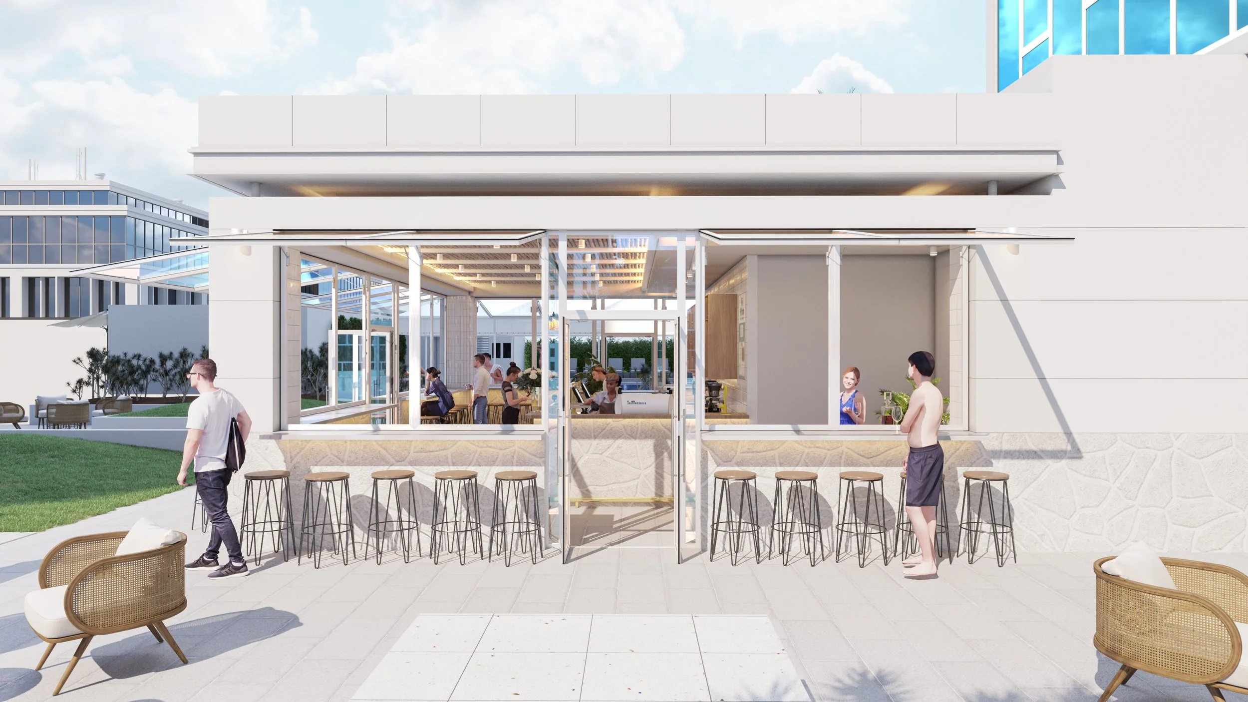 3D Design of Hilton Pool Bar | Hexa-Design — Hexa Design