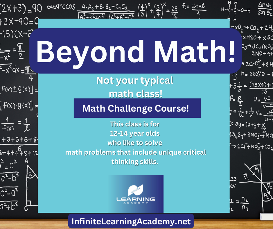 Fun teen math class — Infinite Learning! Courses for everyone!