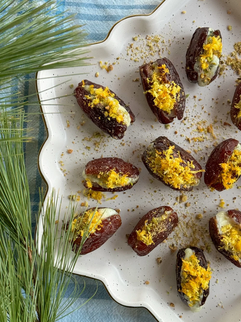 Blue Cheese Stuffed Dates with Pistachios & Orange Zest — DEER CREEK CHEESE