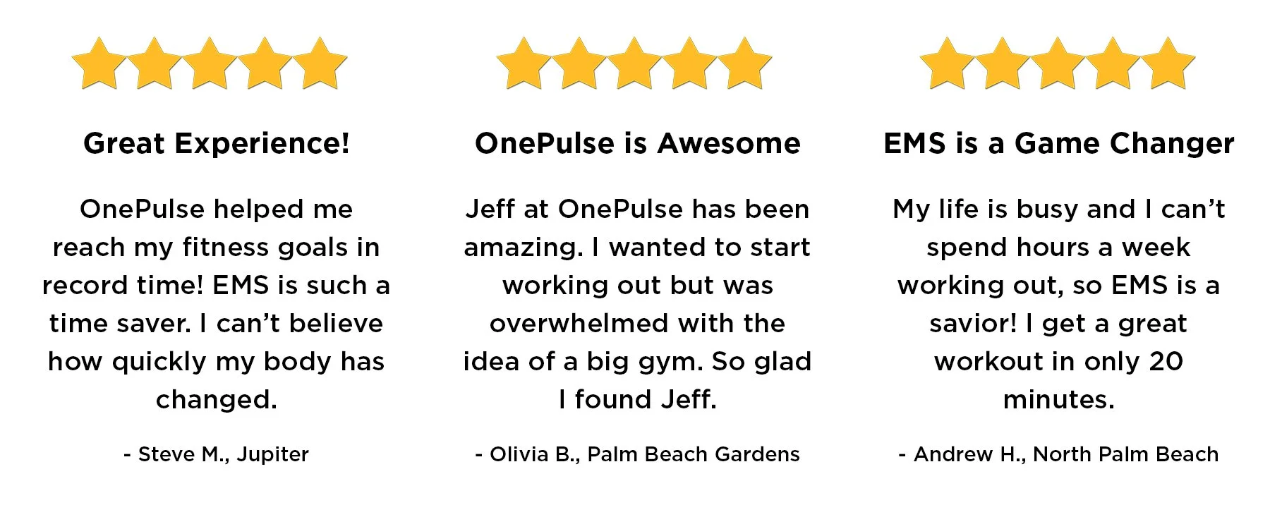 One Pulse - Powered-Up Fitness - EMS Personal Training - North Palm Beach