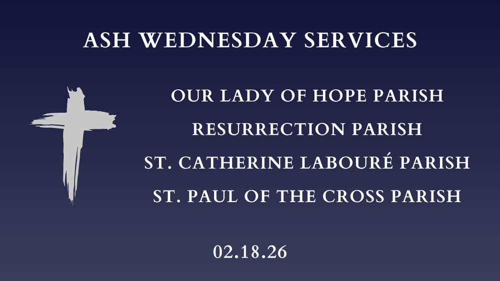 2026 Ash Wednesday Services — South Hills Knights of Columbus