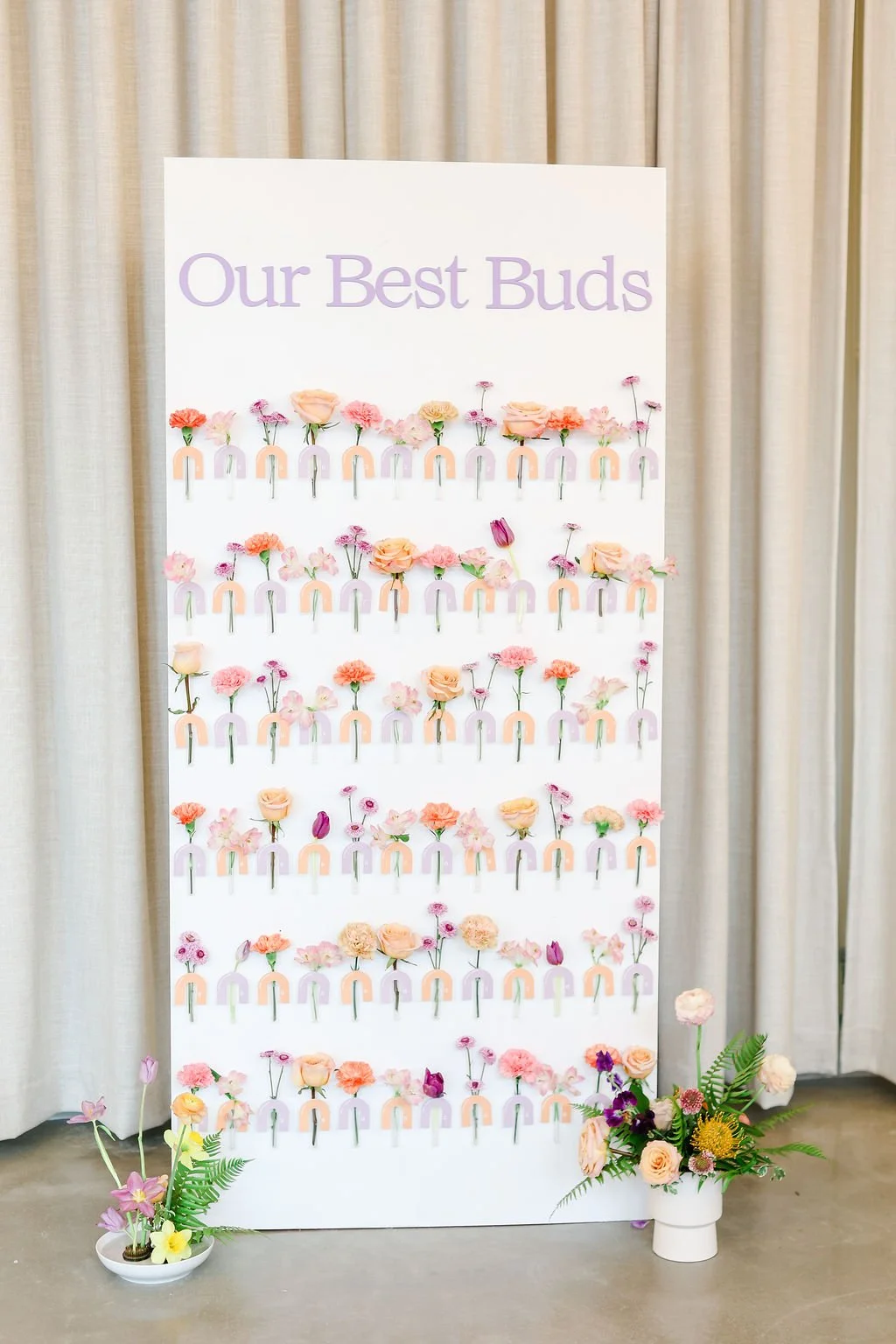Bud Vase Wedding Seating Chart in Kansas City — designwise kc