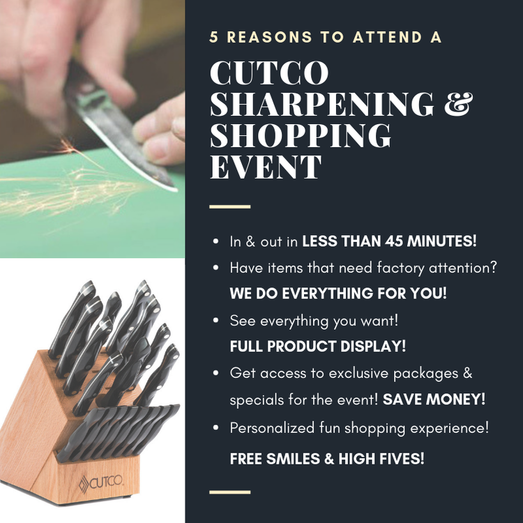 Cutco Sharpening & Sales Events — Reed Between the Knives